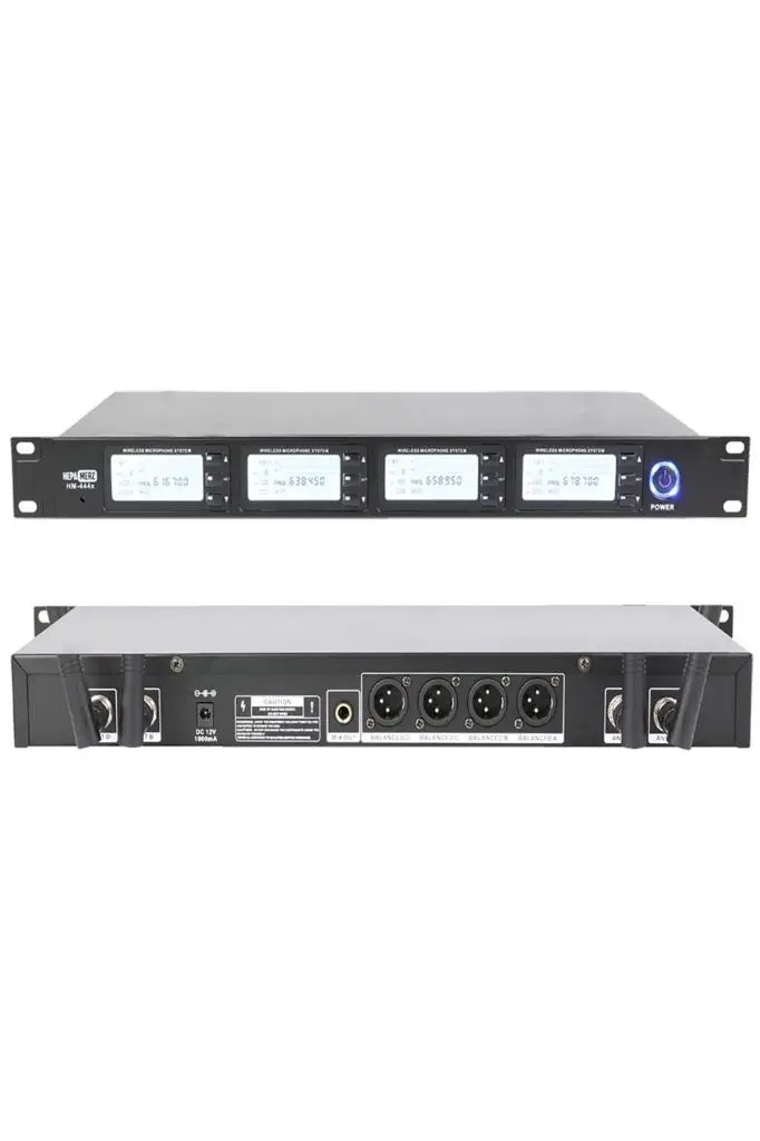 Hepa Merz HM-444E Dijital UHF 4'lü Kablosuz EL Mikrofonu Telsiz ...
