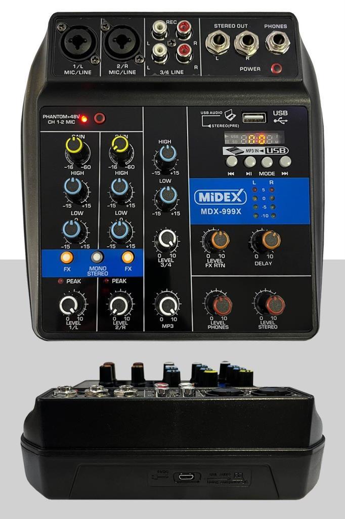 Midex MX-2020 Solo Mix Condenser Mikrofon ve Kayıt Mixer Seti